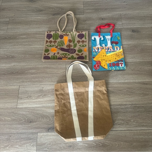trader joe’s | Bags | Trader Joes 3 Tote Bags Large Washable Paper ...